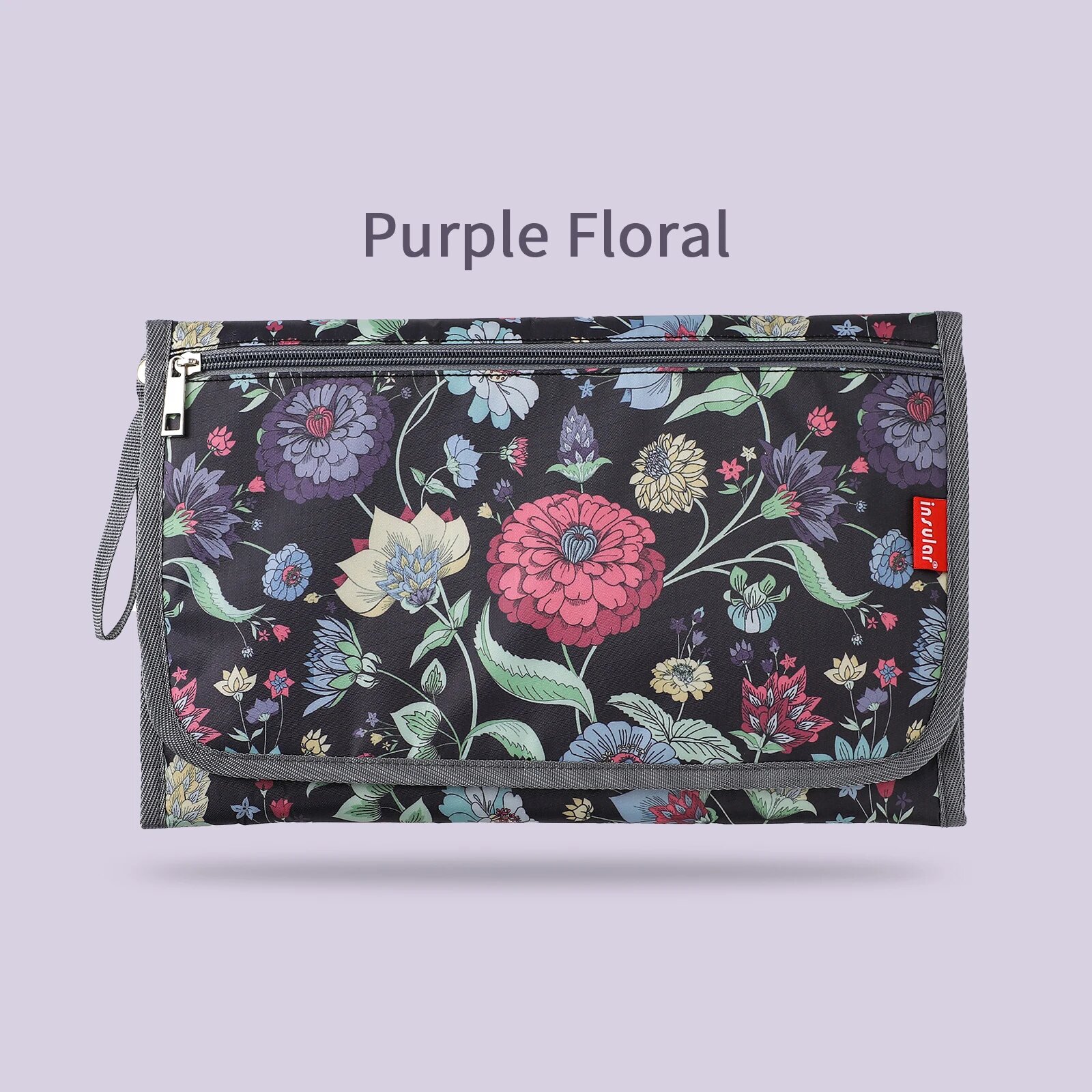 INSULAR Портативный коврик для пеленания Purple Floral