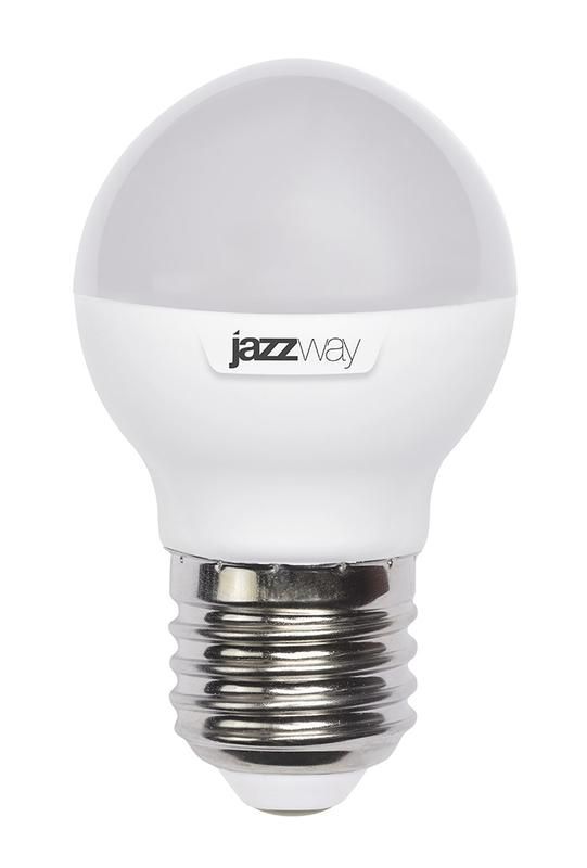 Лампа светодиодная 9Вт G45 шар 5000К холодный свет E27 820лм 230В JazzWay 2859662A