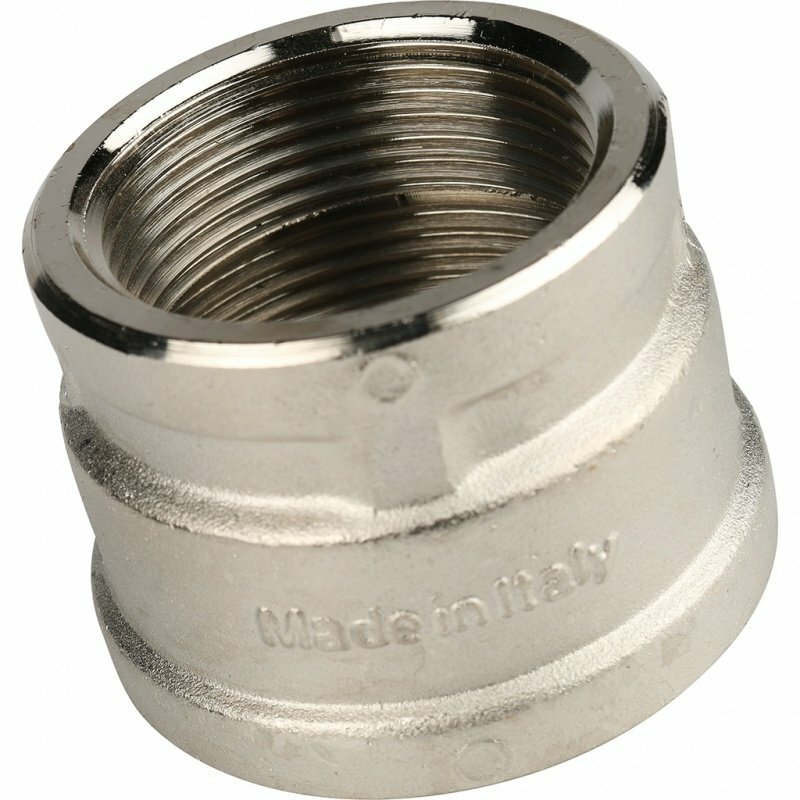 Муфта резьбовая переходная 1"1/2 x 1"1/4 ВР никель STOUT
