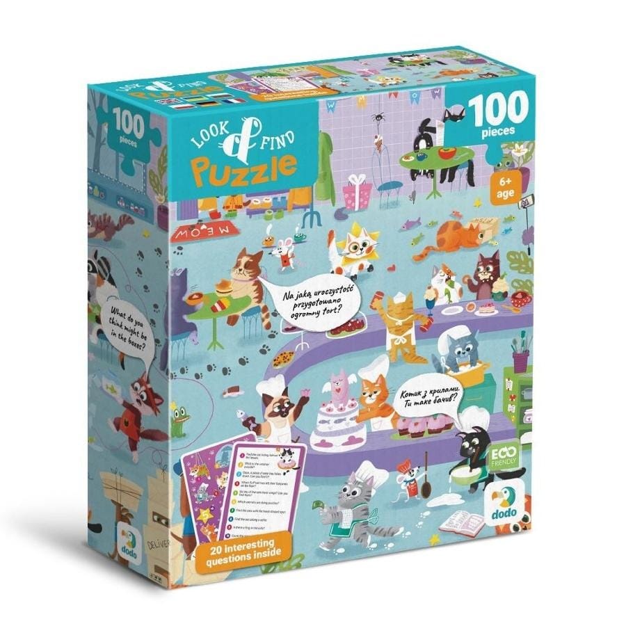 Пазл Dodo Look&Find "Кошачье кафе", 100 элементов