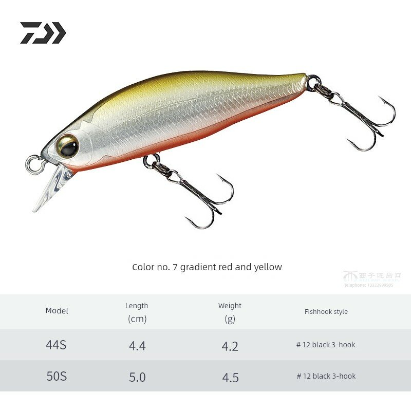 DAIWA SILVER CREEK Silver Creek Подводный Миньон для Ловли Трепа, 4.4 см Длина, 4.2 г Вес, Цвет 7