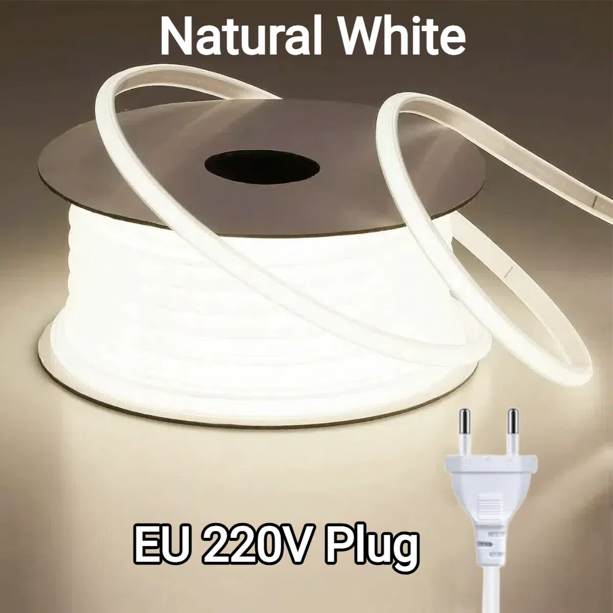 Светодиодная лента COB Natural White-EU, 6M, 288 LED/м, IP65
