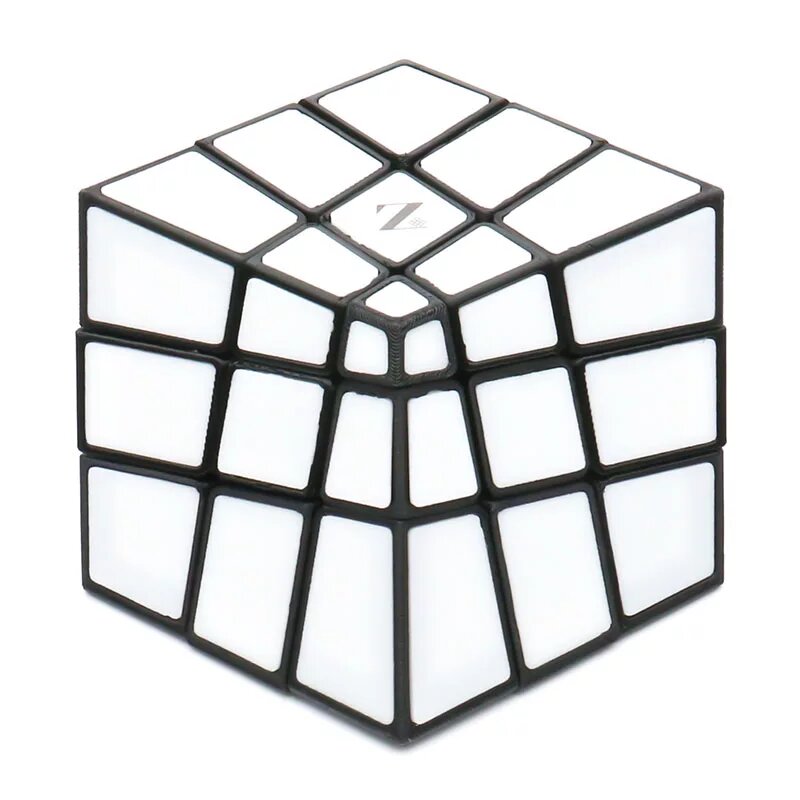 Плоский 3x3 рубикс-кубик из пэтг, 3D-печатный, с черной рамкой и белыми наклейками, обучающая игрушка для детей