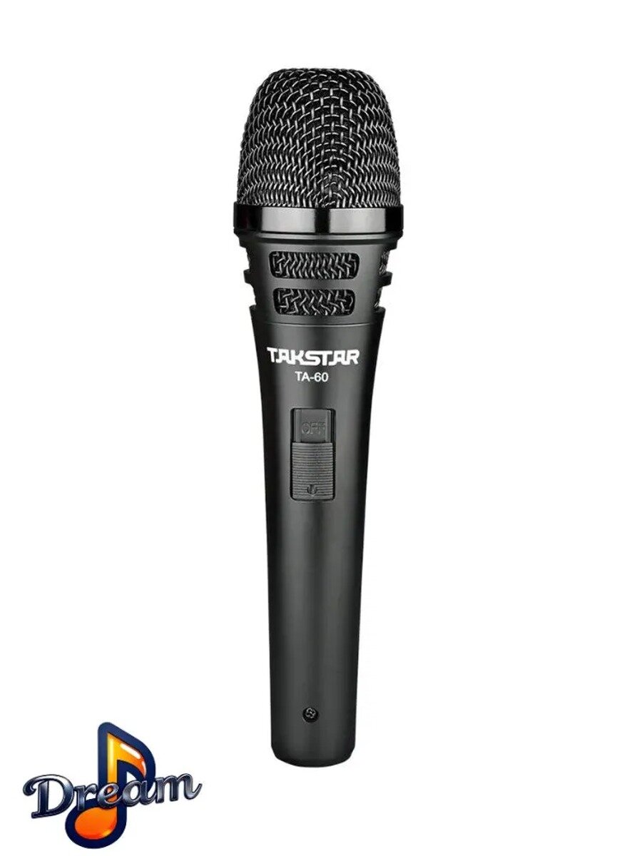 TAKSTAR Микрофон концертный TAKSTAR TA-60 Профессиональный динамический микрофон, черный матовый