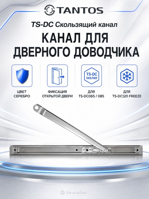 Tantos TS-DC Скользящий канал скользящий канал для дверного доводчика, серебристый