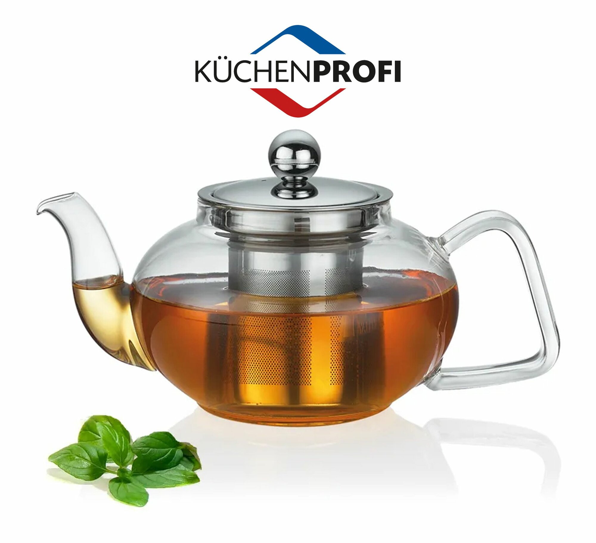 Чайник заварочный с ситечком TIBET от KUCHENPROFI, 1,5 л, стекло/сталь 18/10