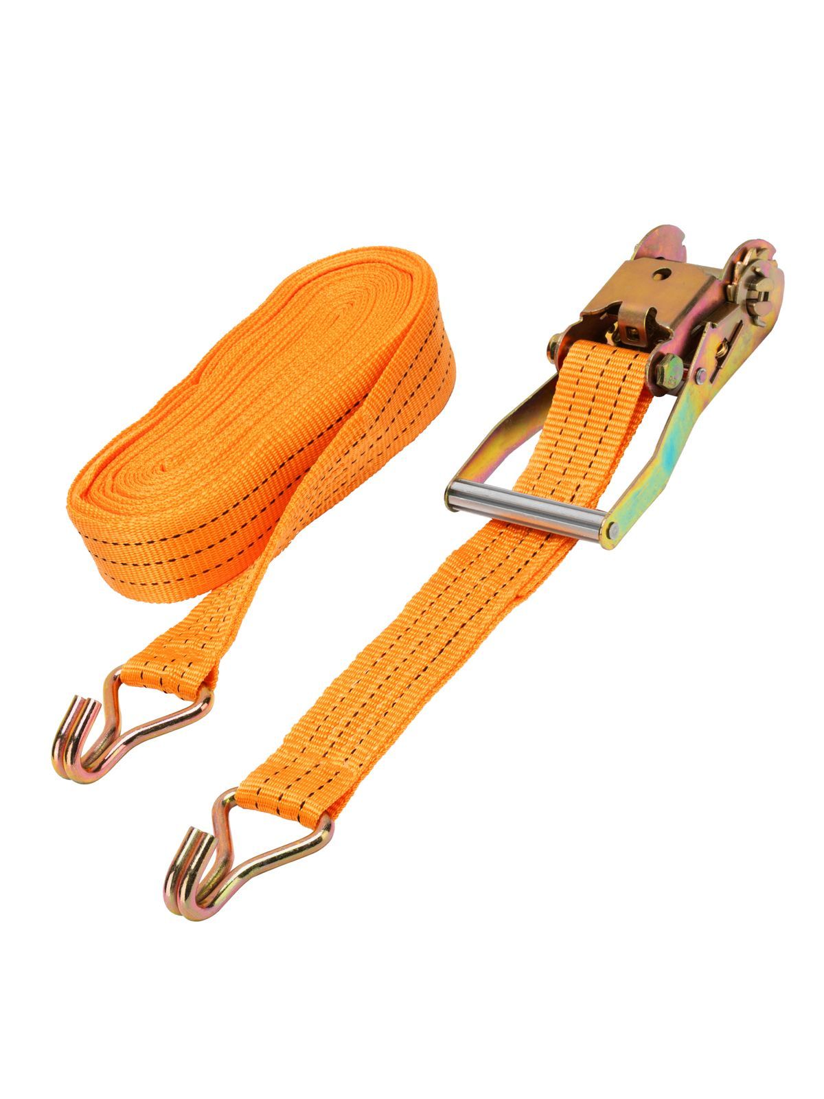 Стяжка для крепления груза STELS, с крюками, 0.05 х 12 м, храповой механизм, прочный полипропилен и углеродистая сталь, ремень стяжной, 54388