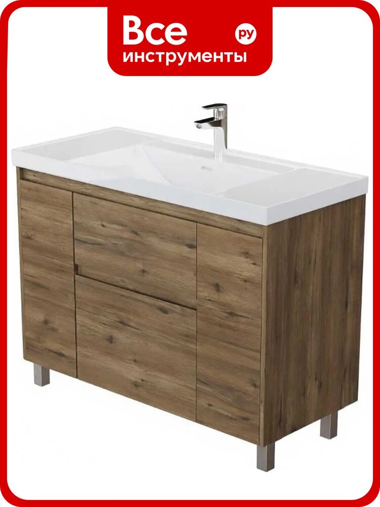 Тумба Aquanet Nova Lite 2.0 110 напольная цвет дуб рустикальный (346349) 00346349