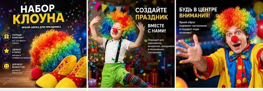 Костюм Клоуна Взрослый Парик Нос Обувь 1 Штук Карнавальный Костюм Для Детских Праздников Хэллоуин 36.00X18.00X12.00Cm