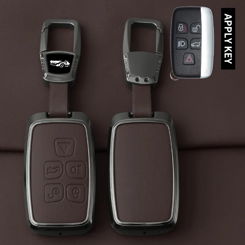 Кожаный чехол для ключей Land Rover Brown SET1