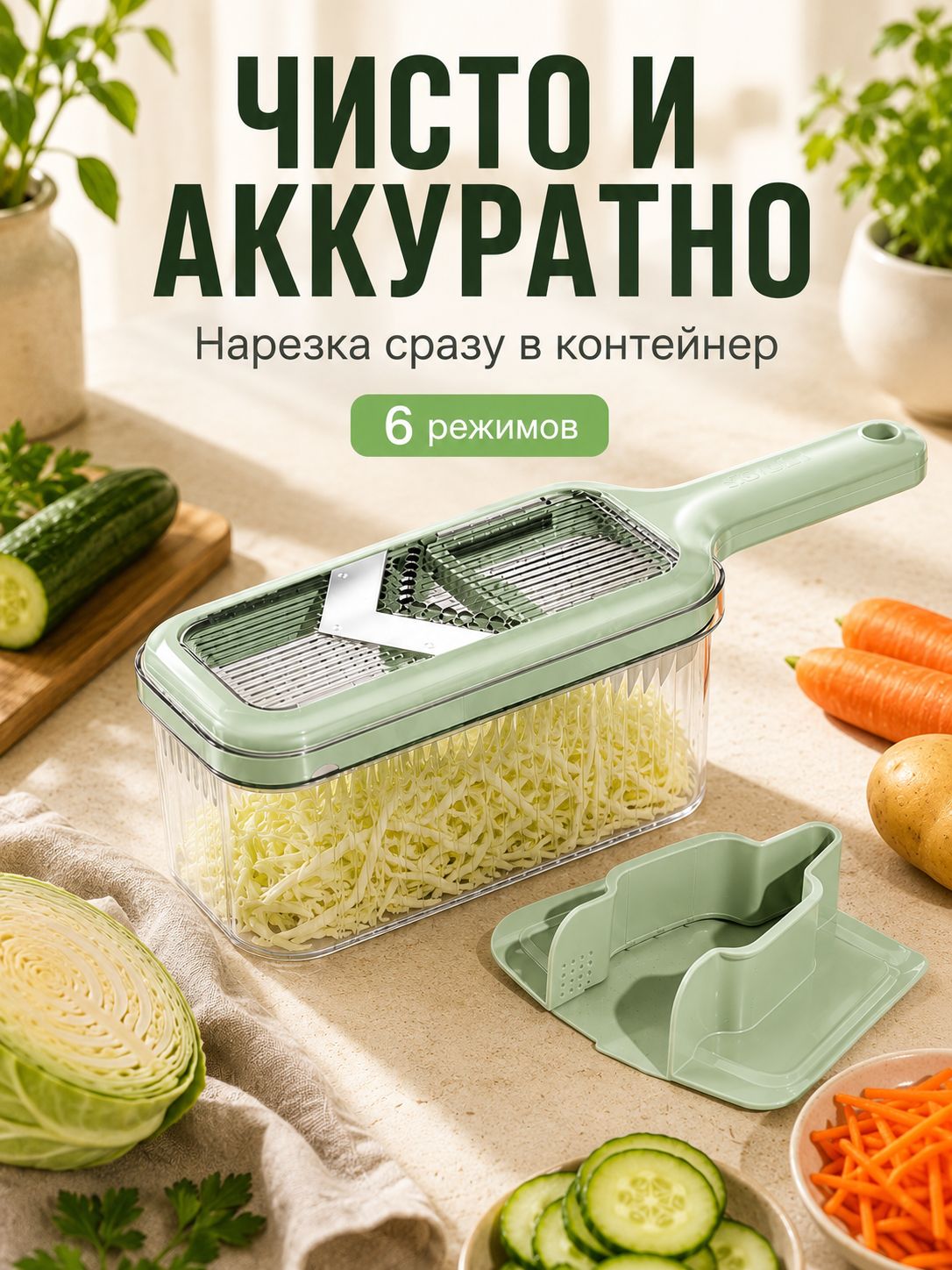 Овощерезка многофункциональная, слайсер для нарезки