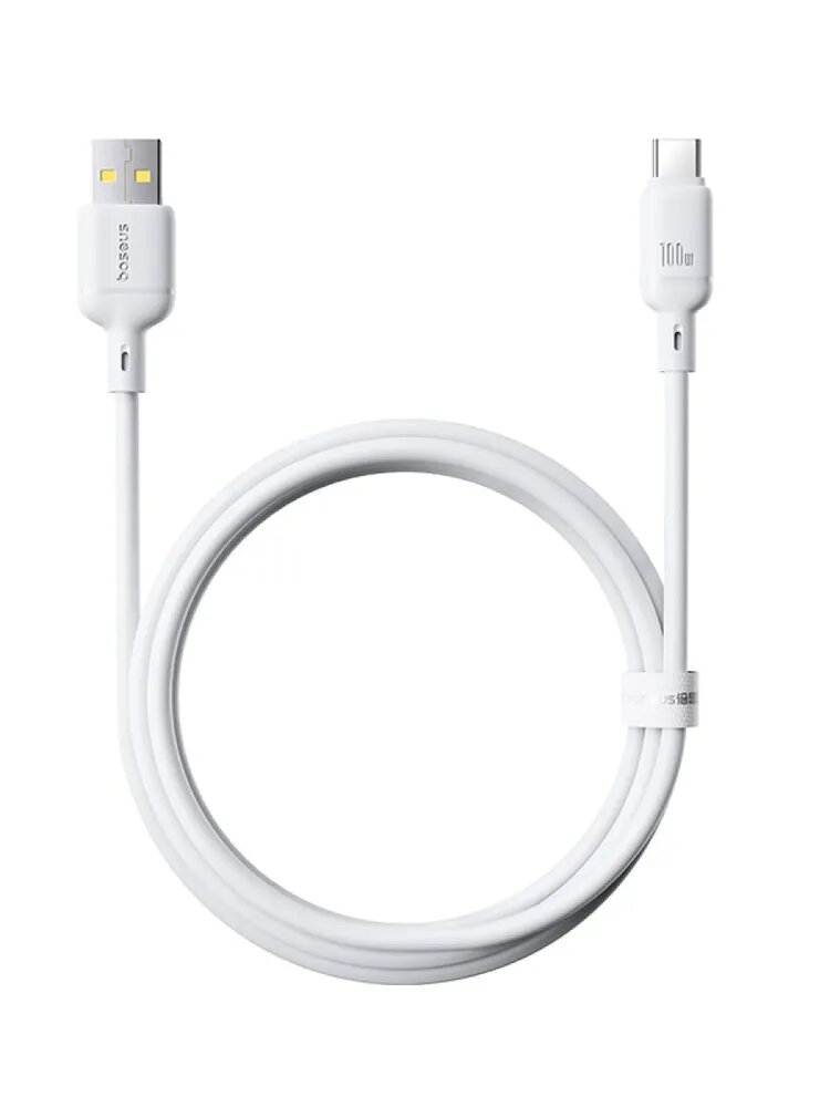Кабель Baseus Silky Fast Charging Data Cable USB-A на Type-C 3A, 1м, (P10377703213-02)Moon White