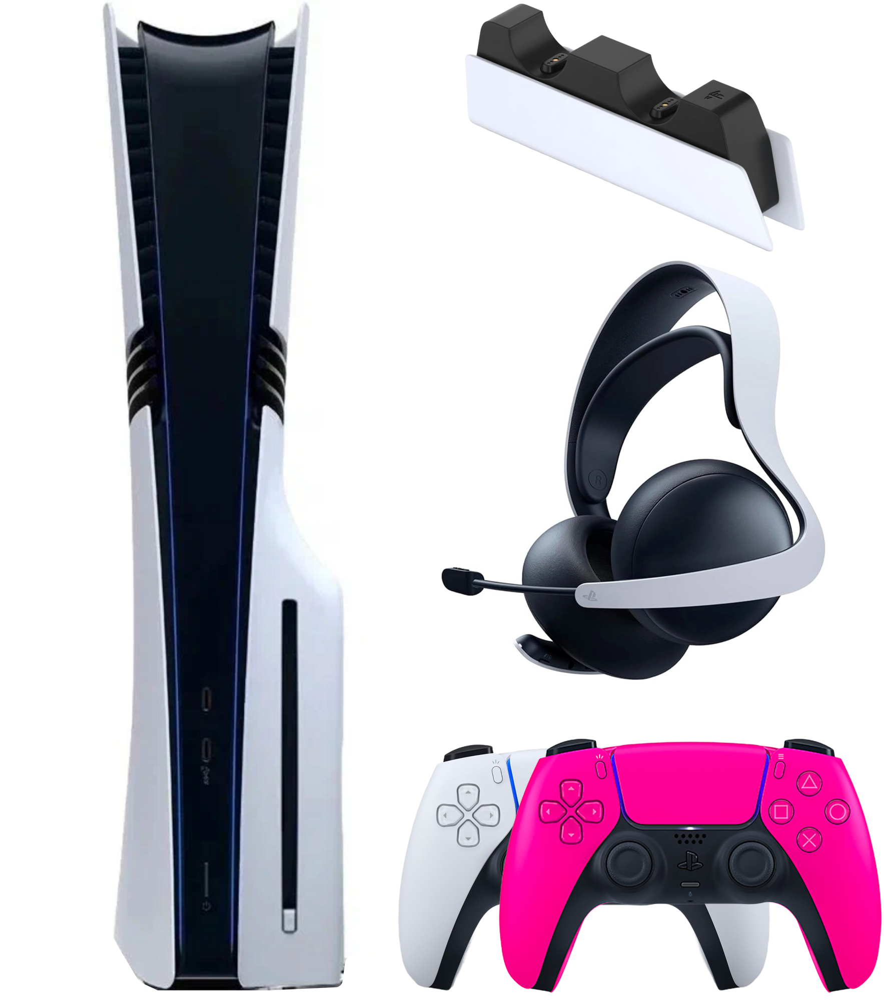 Игровая приставка Sony PS 5 Pro Digital Edition+2-ой геймпад+Зарядная станция+Дисковод(не встроенный)+Наушники