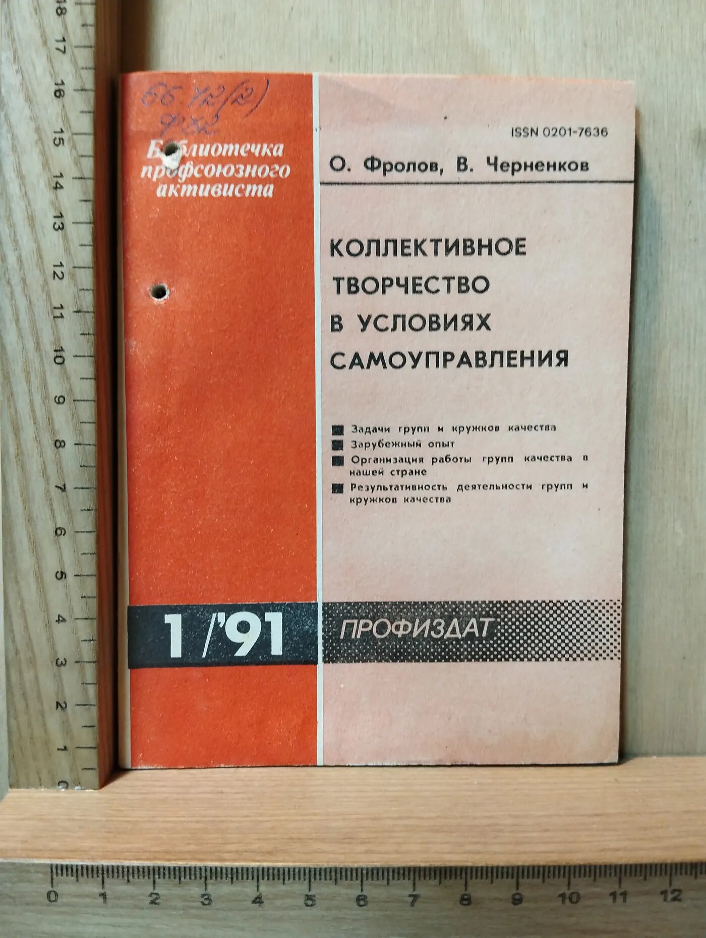 Коллективное творчество в условиях самоуправления. Профиздат № 1/1991