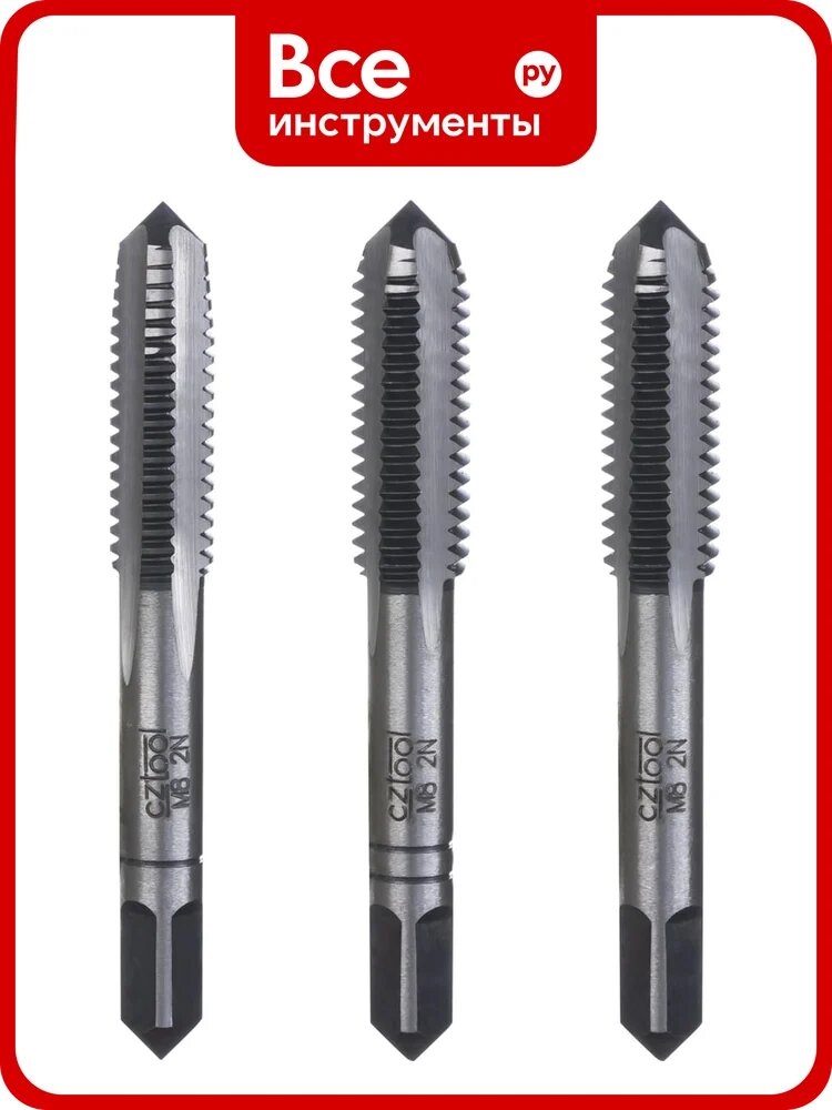Набор метчиков из 3-х шт. Bucovice Tools М 8 шаг 1.25 мм 115CrV3 110080-3
