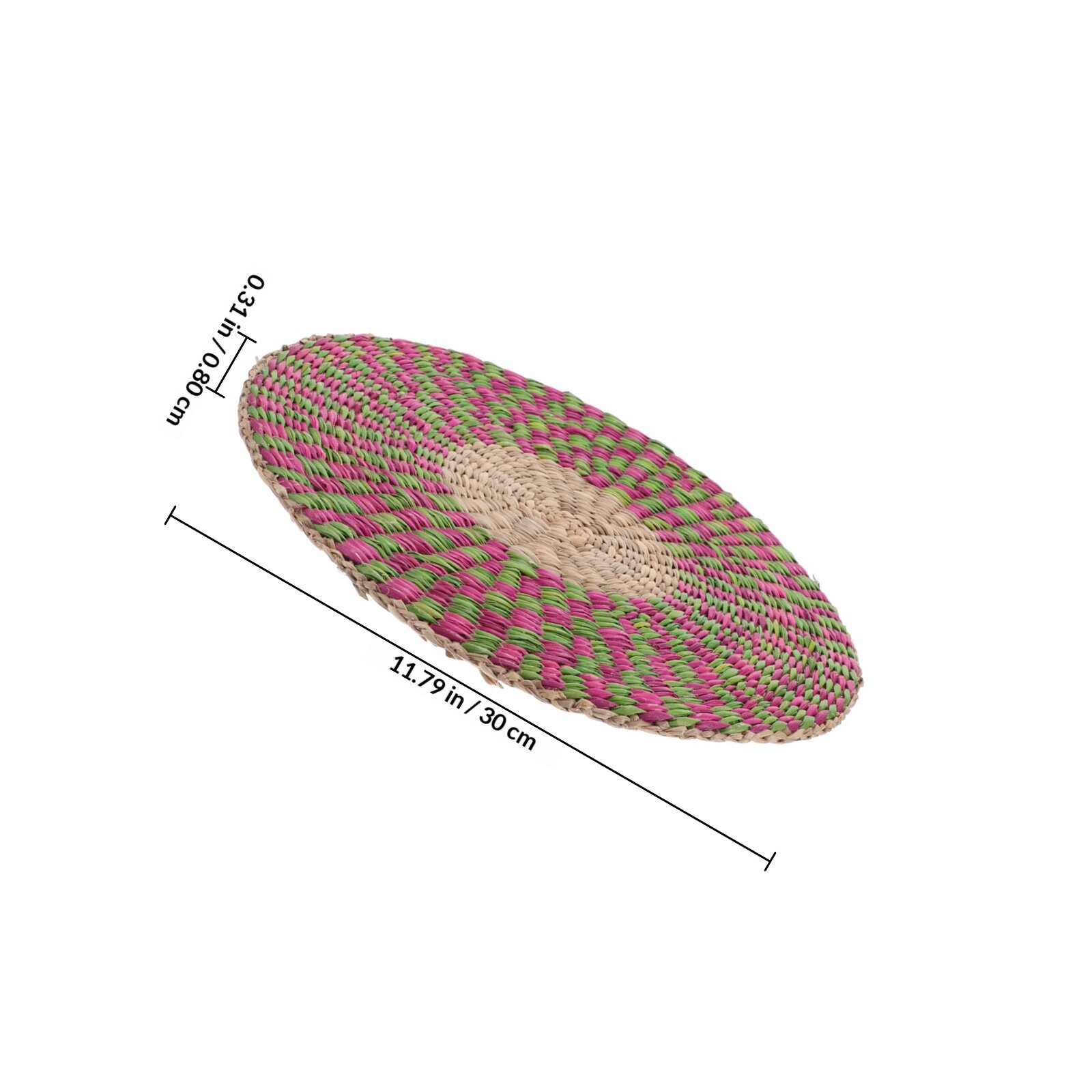 Круглые Плетёные Подставки Для Тарелок Из Стружки 30.00X30.00X0.80Cm