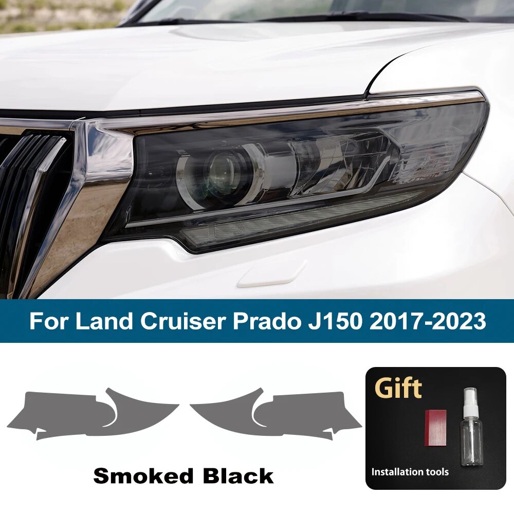 Пленка Для Фар Toyota Land Cruiser Prado J250 LC250 J150, Дымчато-черная С For J150 17-23 SMK