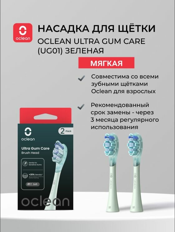 Комплект насадок для чувствительных десен Oclean UG01, 2 шт