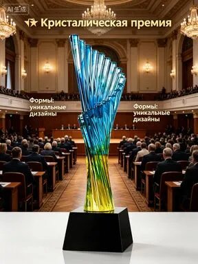 Прозрачный хрустальный кубок с золотой звездой для награждения персонализированная гравировка