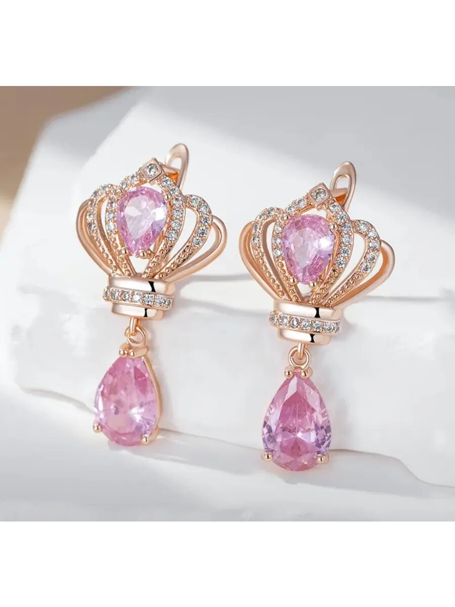 Серьги бижутерия корона
