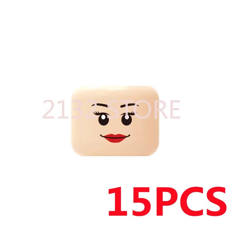 Конструктор MOC: набор деталей для сборки лиц Бежевый, B2-15PCS