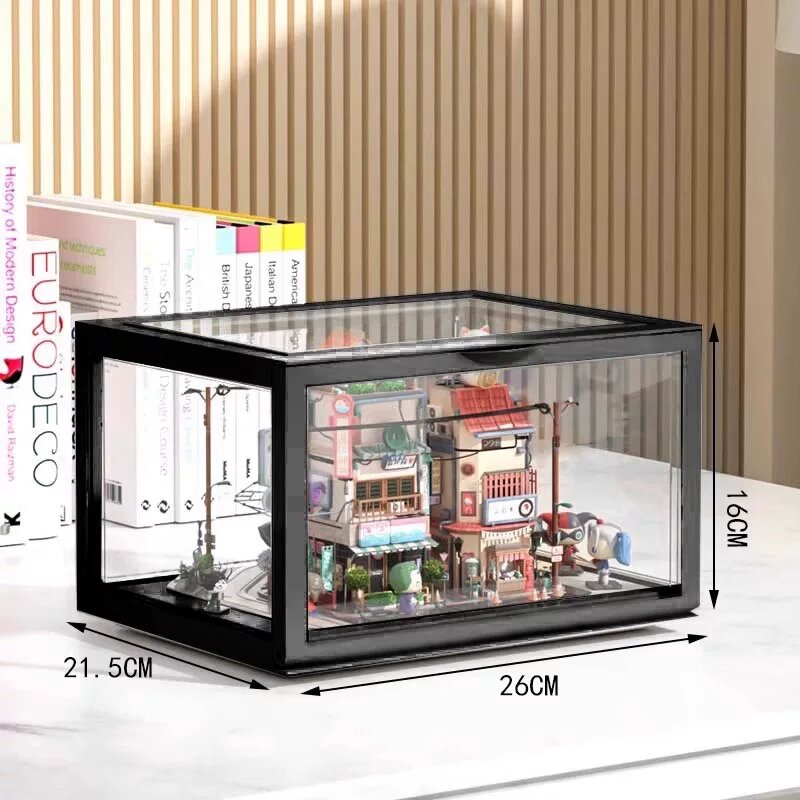 RMAX Ракетка для хранения и демонстрации слепых коробок для фигурок POP MART Labubu, Акриловая пылезащитная прозрачная,