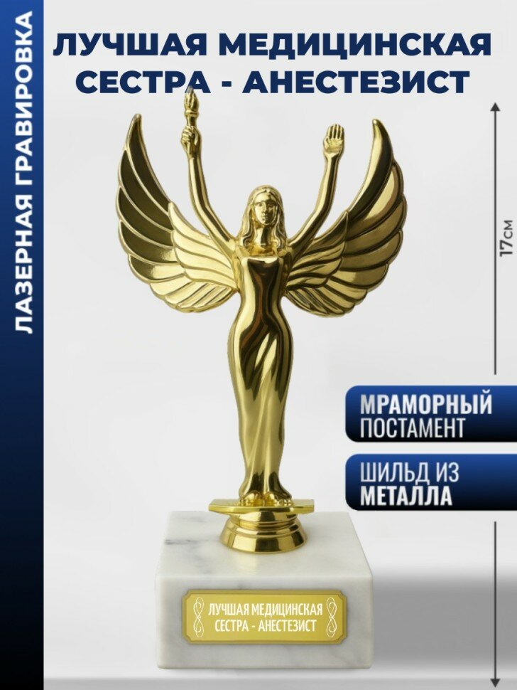 Статуэтка награда Женск. "Лучшая медицинская сестра - анестезист"