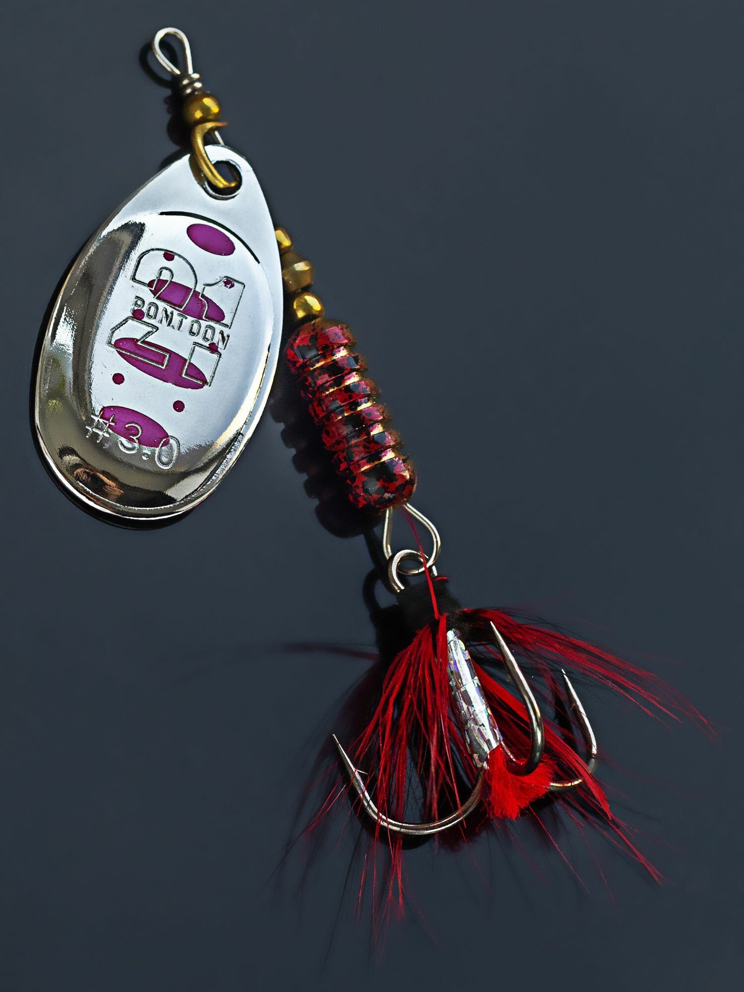 Блесна вертушка Pontoon21 treble hook synchrony #3.0 на щуку и окуня