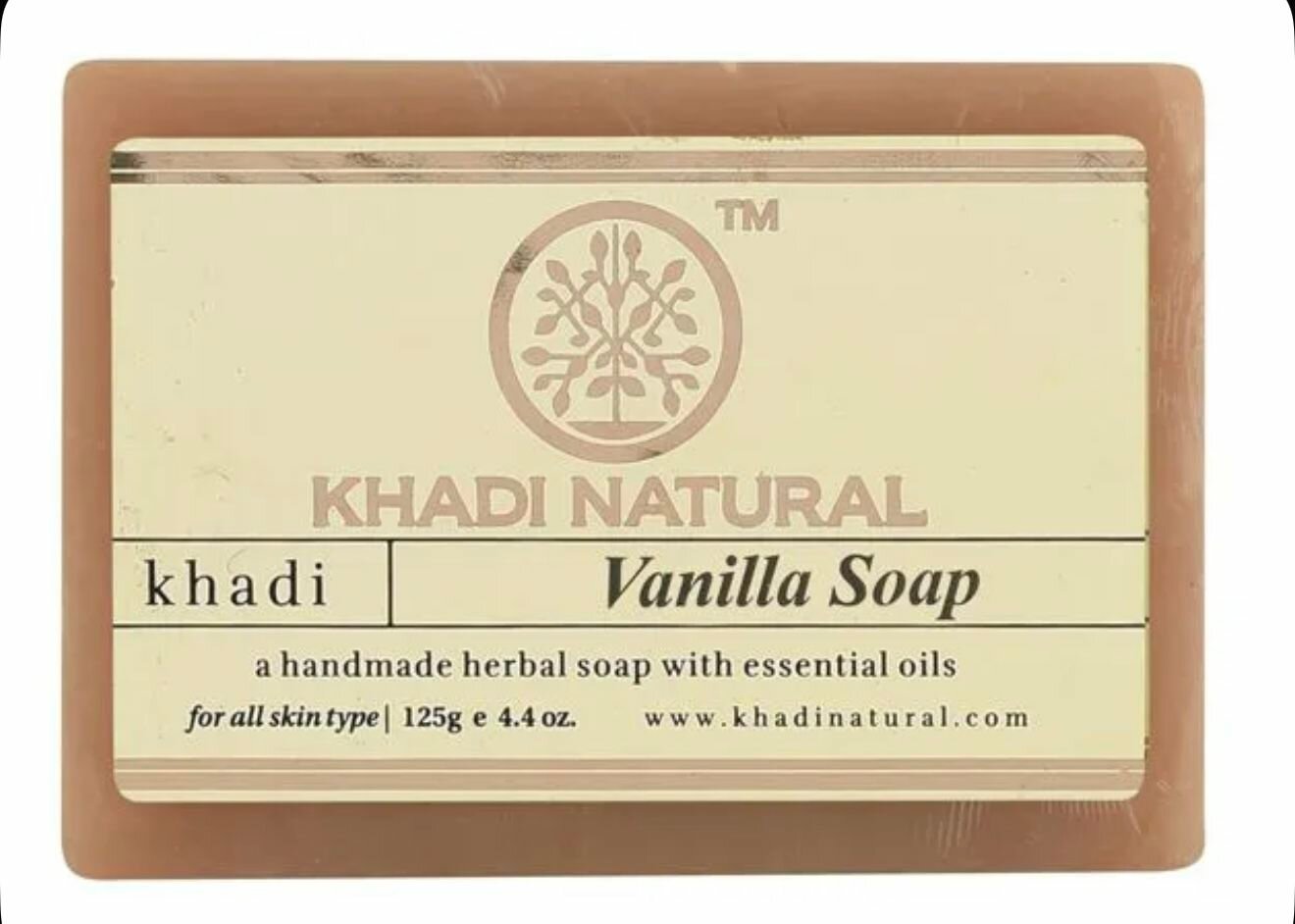 Мыло Ваниль Кхади (Vanilla soap Khadi), 125 грамм