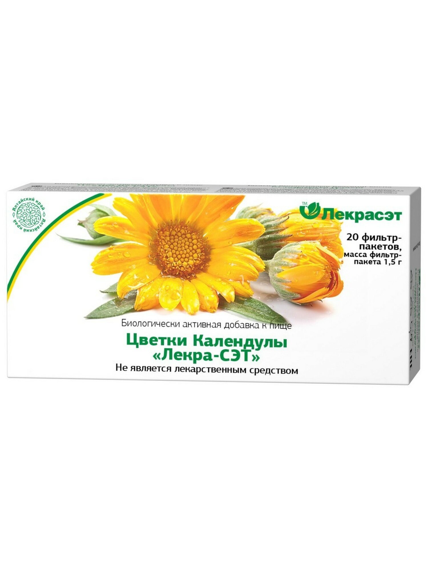 Цветки календулы лекра-сэт 1,5 N20 Ф/ПАК — Цветки календулы фильтр-пакеты по 1,5 г - 20 шт в уп .