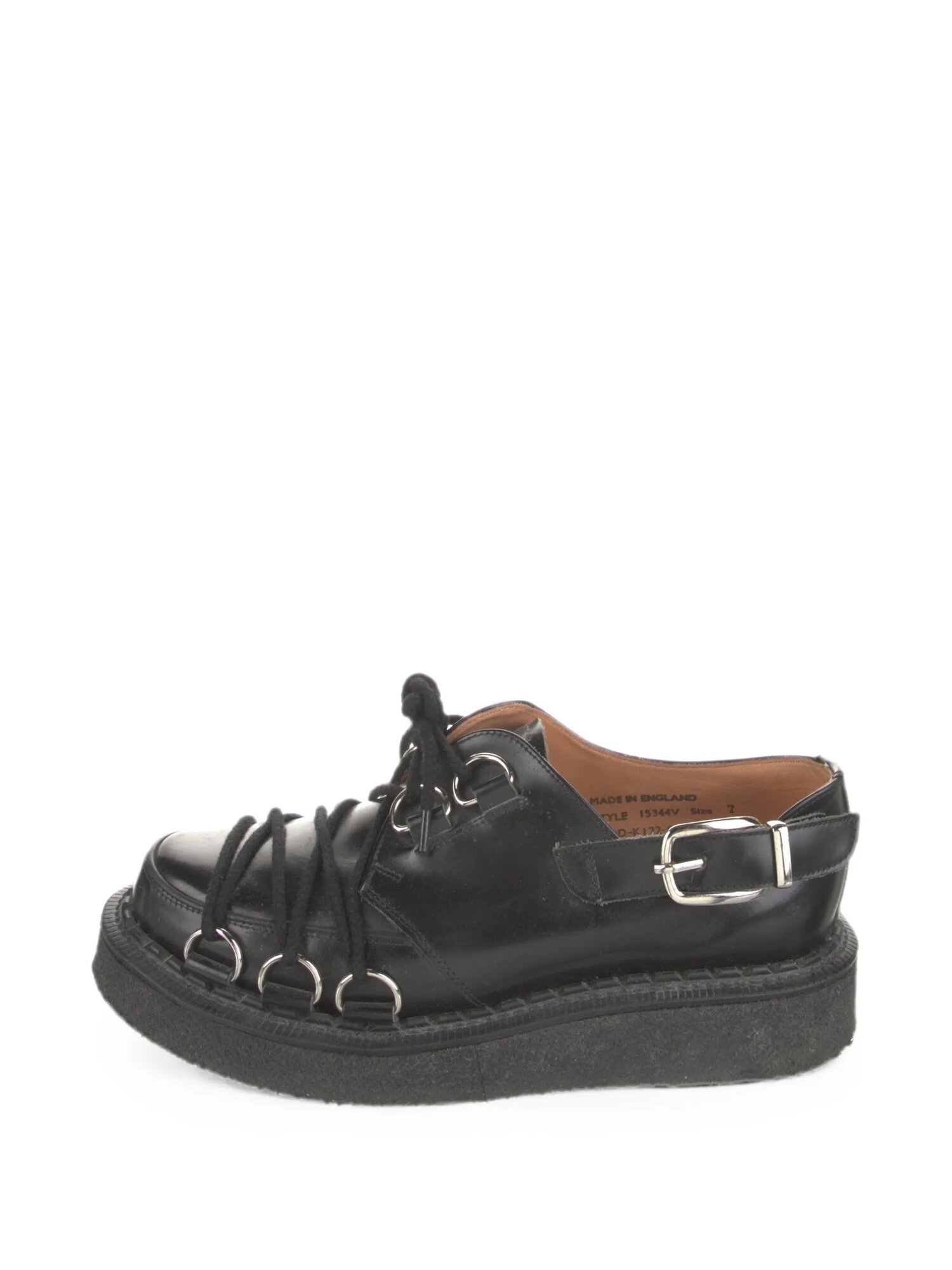 Лоферы D-ring buckle leather loafers