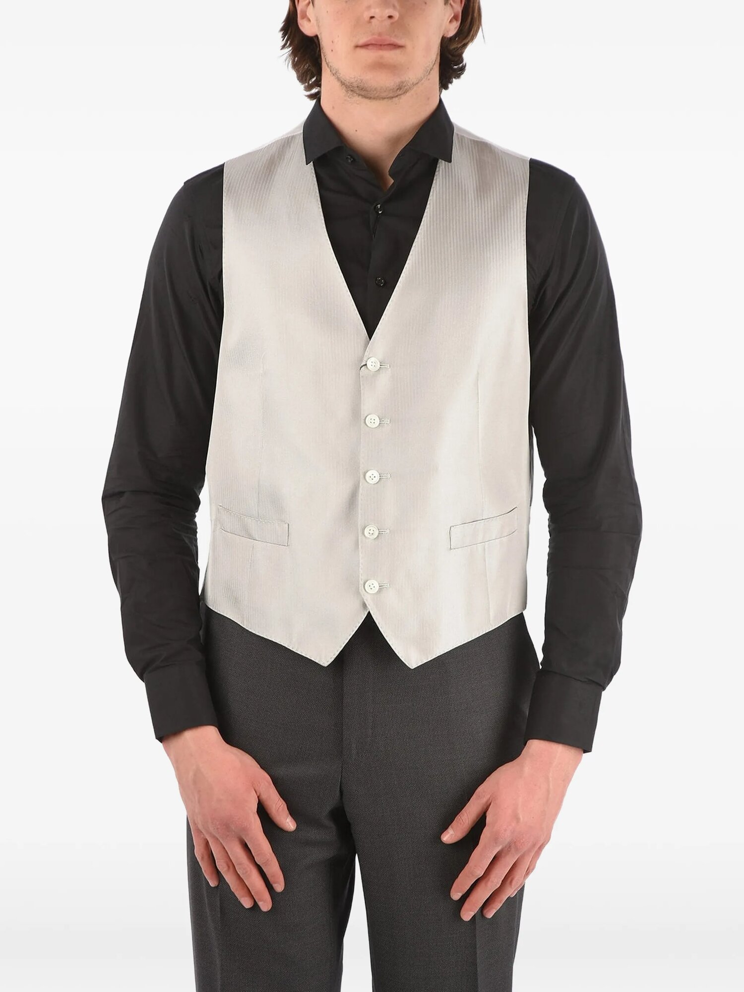 Пальто Herringbone-pattern silk waistcoat
