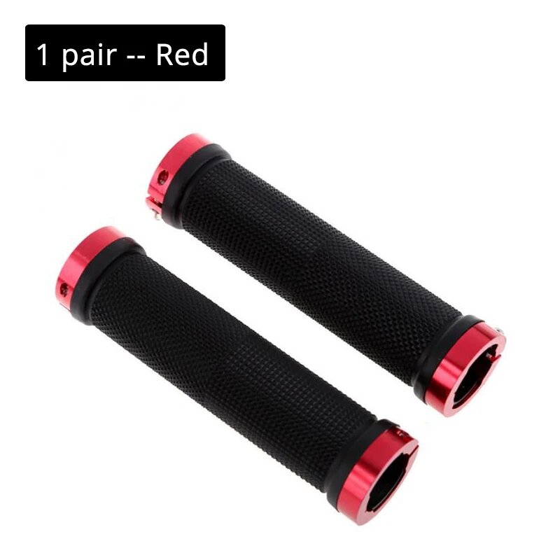 Рулевые грипы MTB из резины и алюминия 1 pair Red