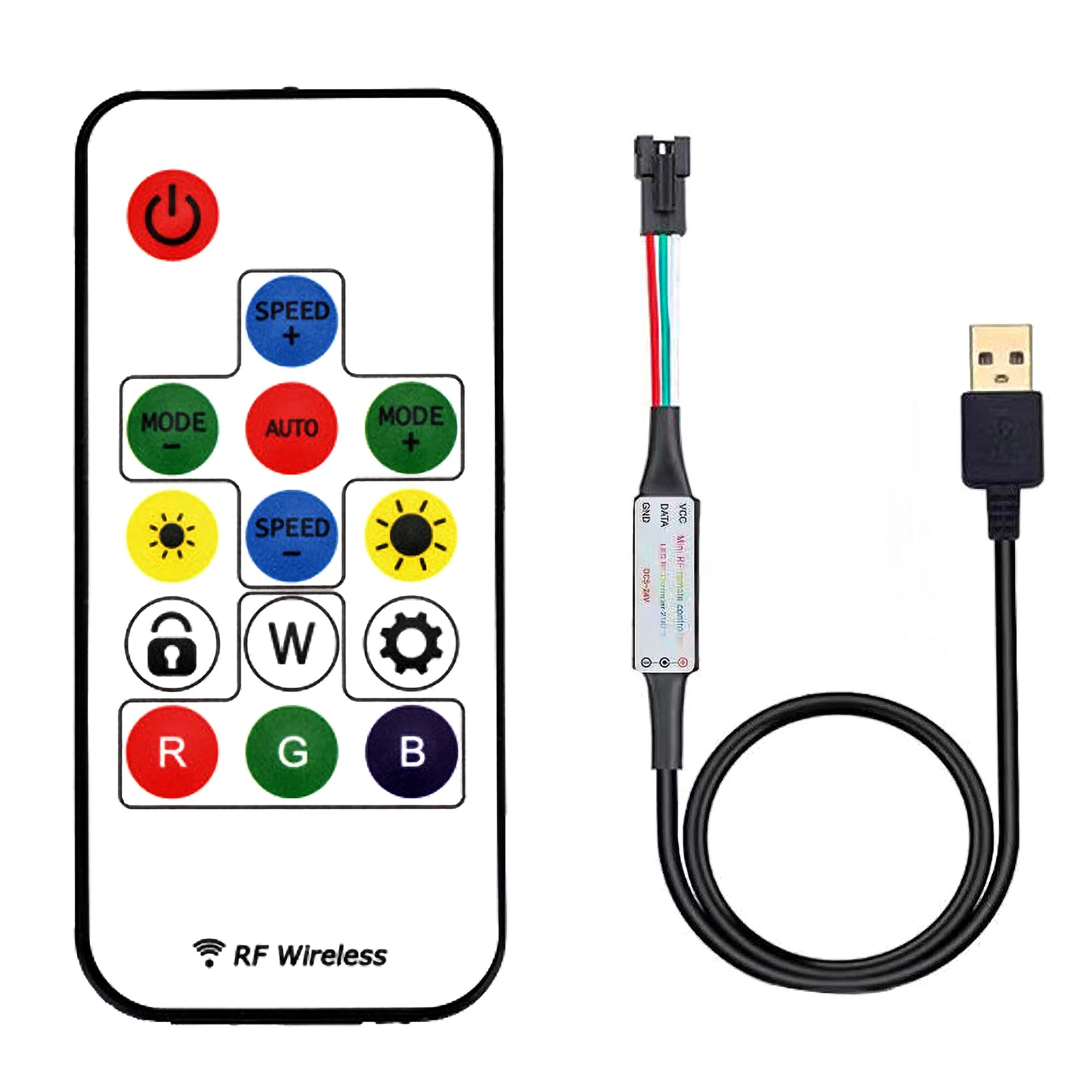 RGB контроллер светодиодной ленты RF 14KEYS LOCK USB