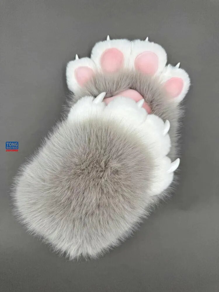 Плюшевые лапы перчатки (кошачьи), cosplay аксессуар