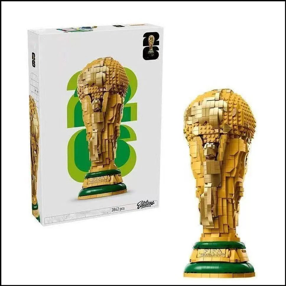 Конструктор Официальный трофей чемпионата мира FIFA 43020, 2842 детали, Коллекционная модель кубка, Подарок для футбольных фанатов