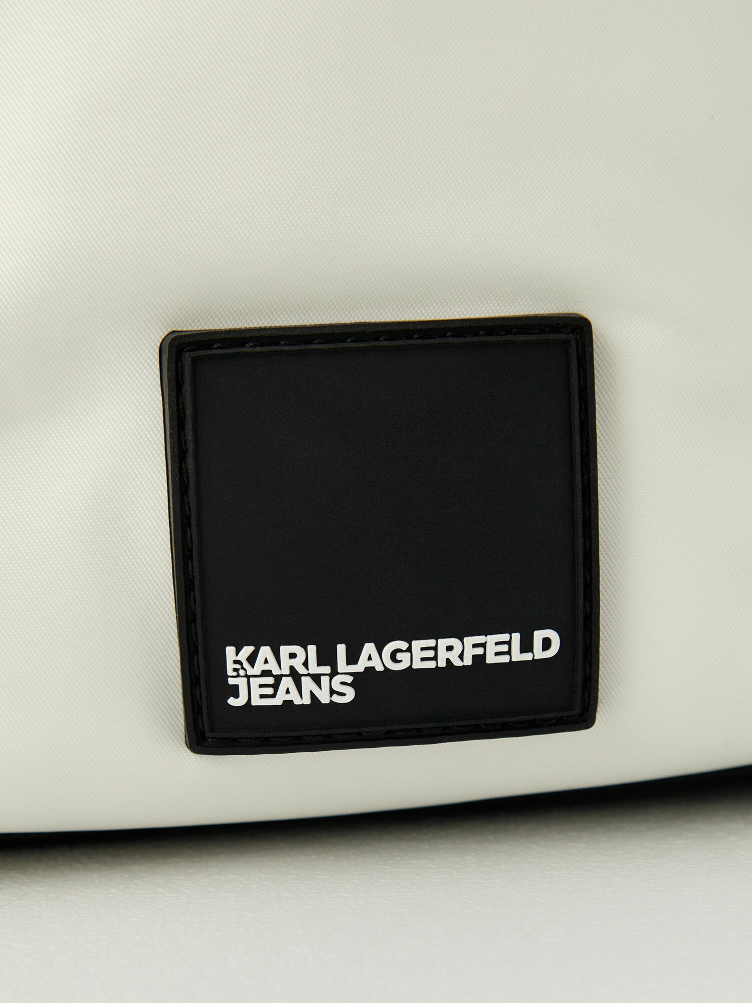 Сумка мешок KARL LAGERFELD JEANS NYLON LACE UP, фактура гладкая, матовая, белый — фото 1