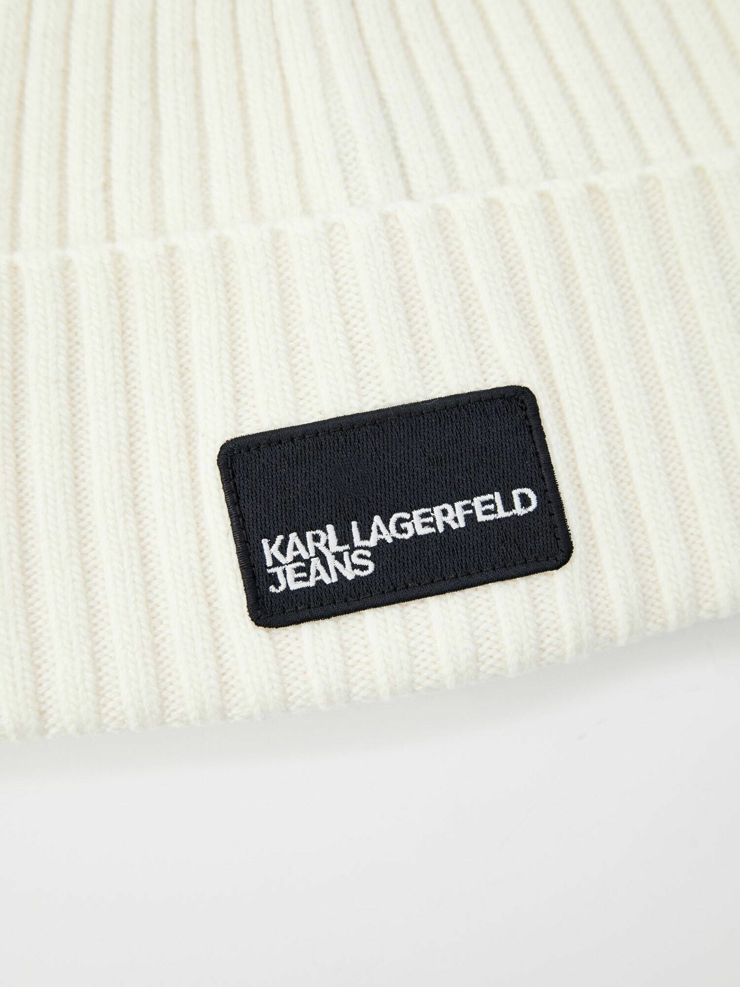 Шапка-бини KARL LAGERFELD JEANS для женщин, размер 56-60, белый — фото 1