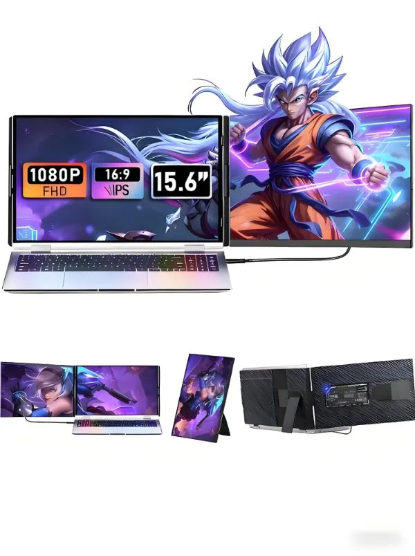 Портативный монитор Laptomo, 15,6", IPS FHD, Type-C, HDMI, подставка