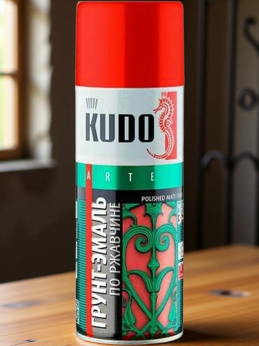 Грунт-эмаль по ржавчине красная RAL 3020 KUDO
