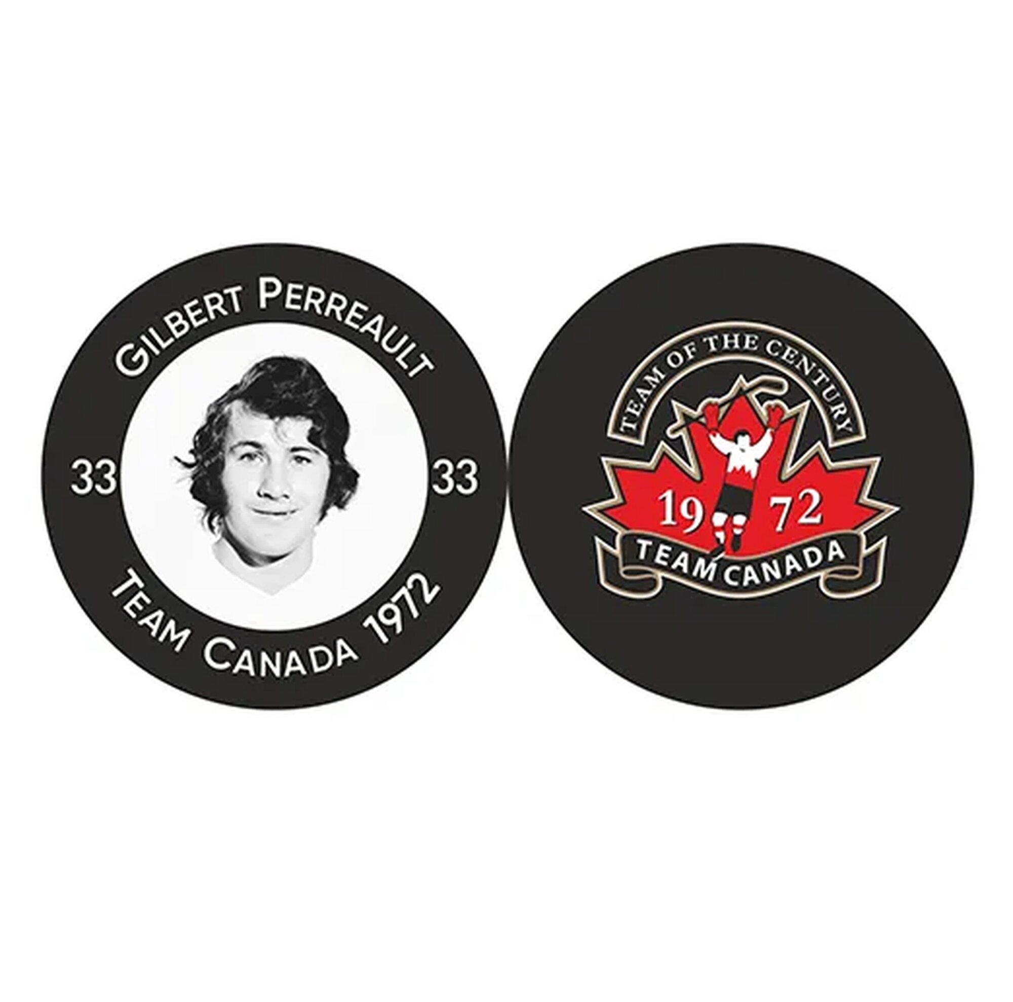 Шайба Rubena Team Canada-USSR 1972 PERREAULT 2-ст, цвет черный