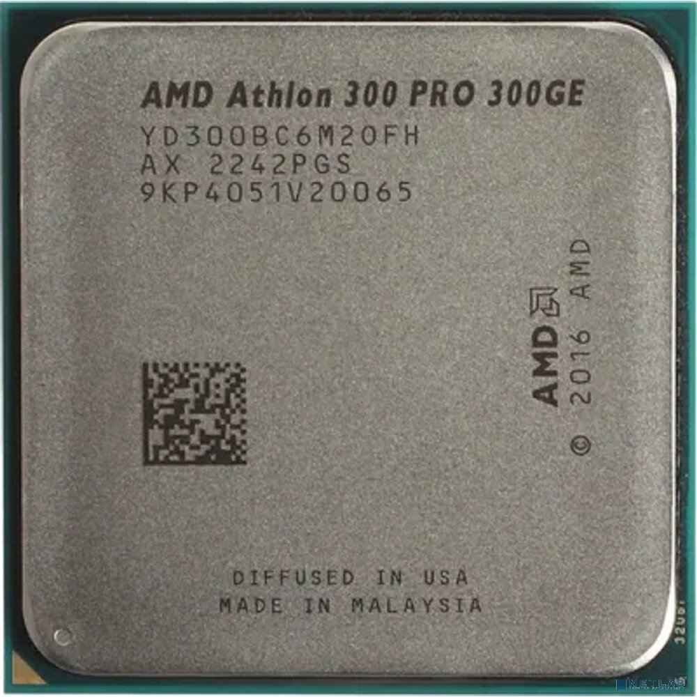CPU AMD Athlon (300) PRO 300GE OEM (YD300BC6M2OFH) {(3.4GHz,5MB,35W, AM4) tray, with Radeon Vega Graphics}