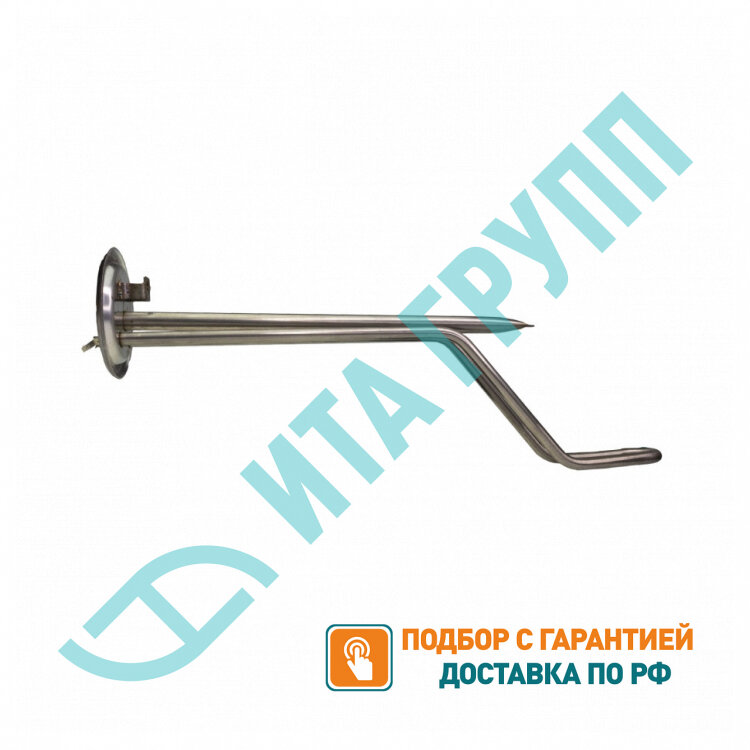 ТЭН 1,5кВт (1500Вт) RF для горизонтального водонагревателя Thermex HIT, H, Garanterm, под анод М6, фланец 82мм, 10080