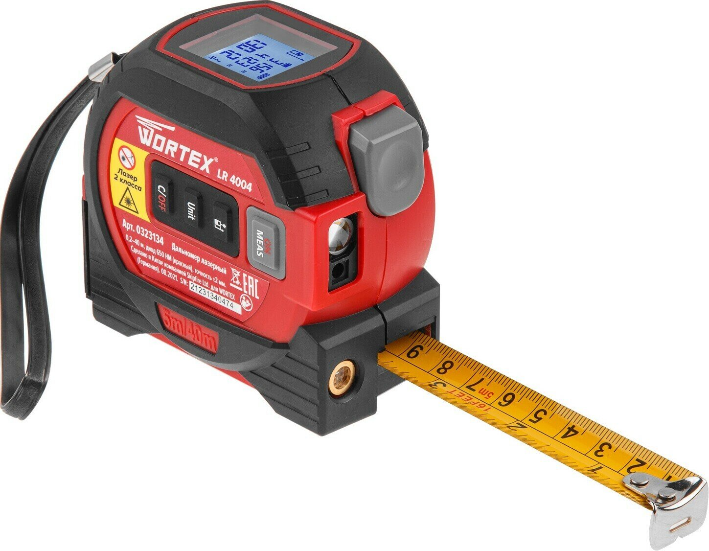 Дальномер лазерный WORTEX LR 4004 в кор. (0323134)