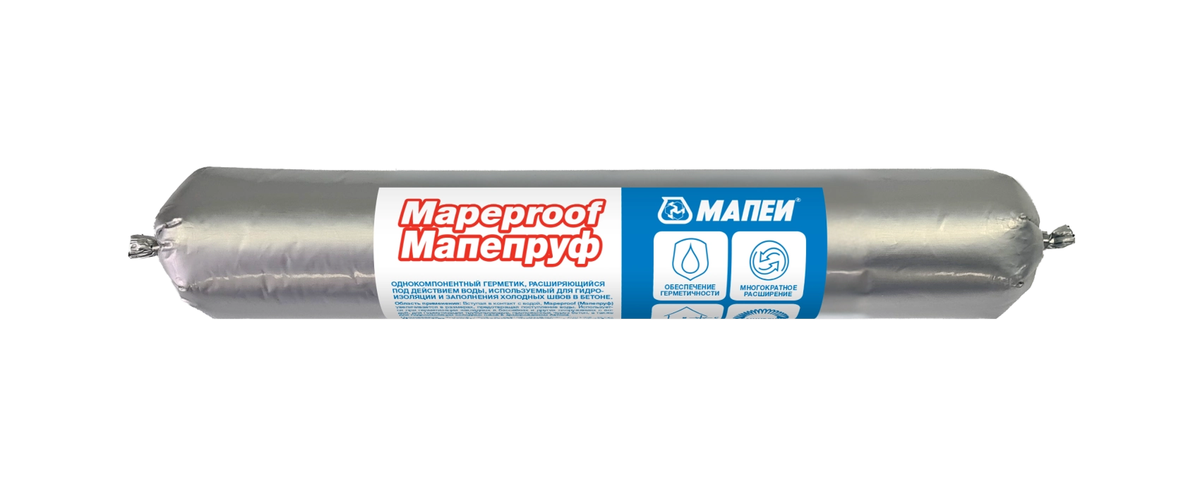 Герметик гидрофильный MAPEI Mapeproof (Мапепруф) для холодных швов и проходок в бетоне, 600 мл