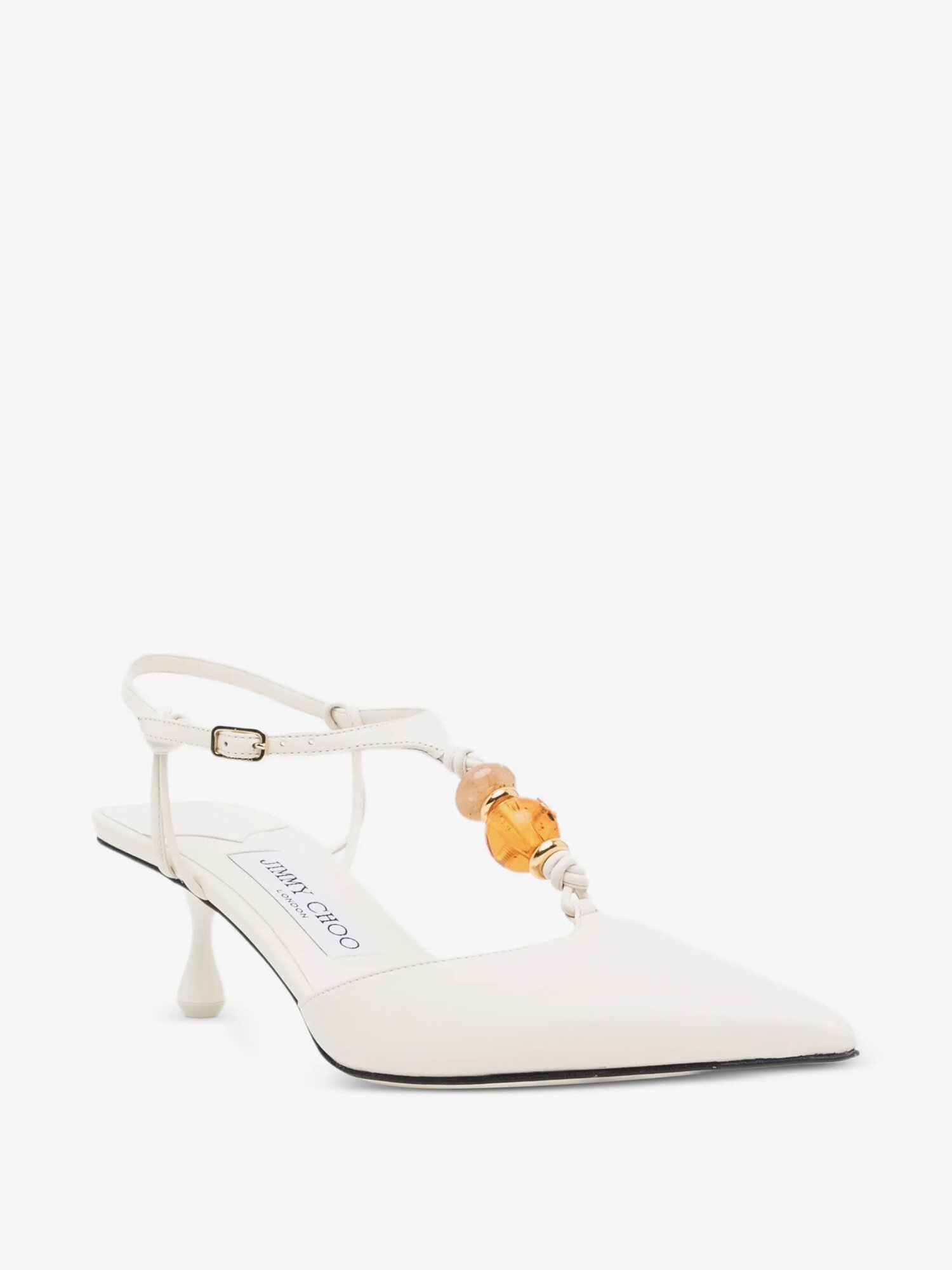 Туфли JIMMY CHOO Lauri, размер 38, бежевый/белый — фото 1