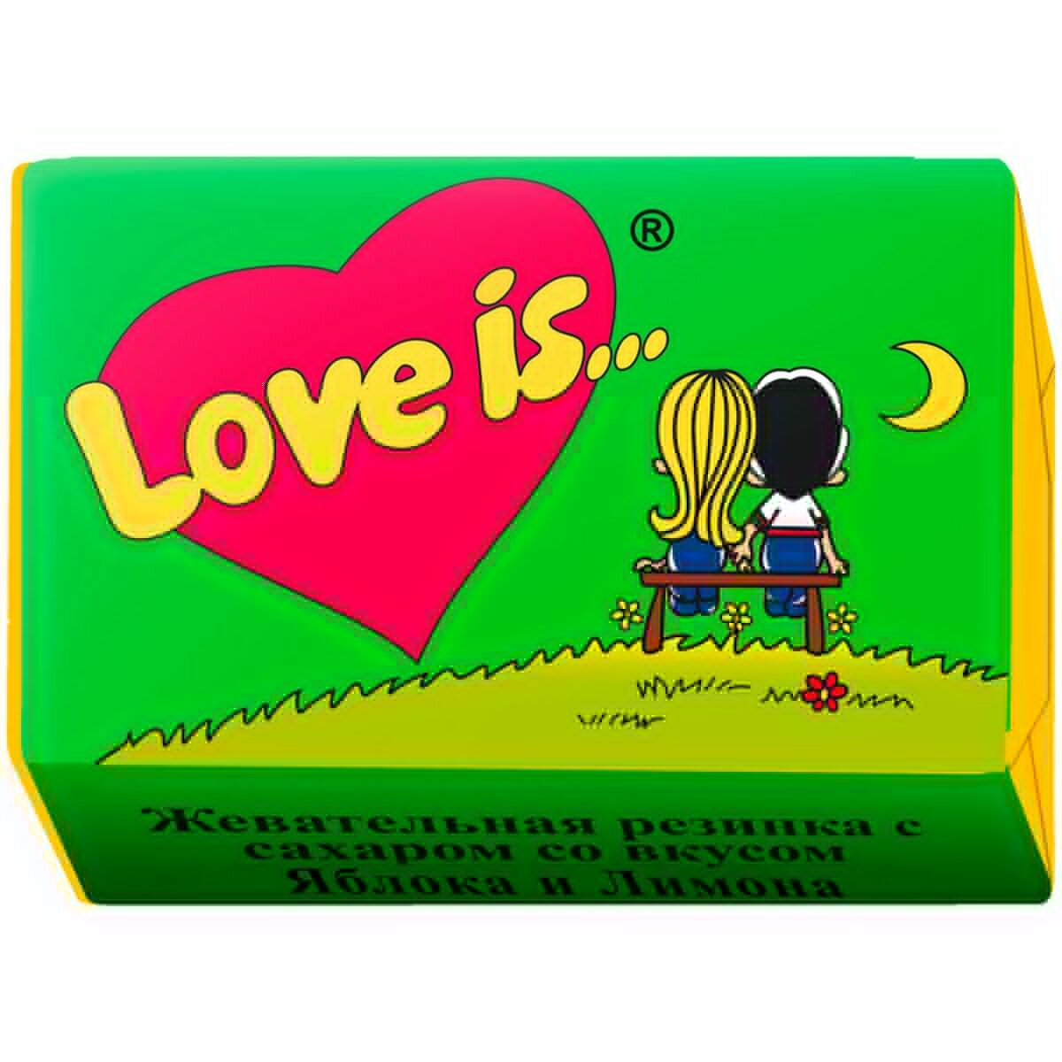 Жевательная резинка Love is, яблоко-лимон (33577), 2000 уп.