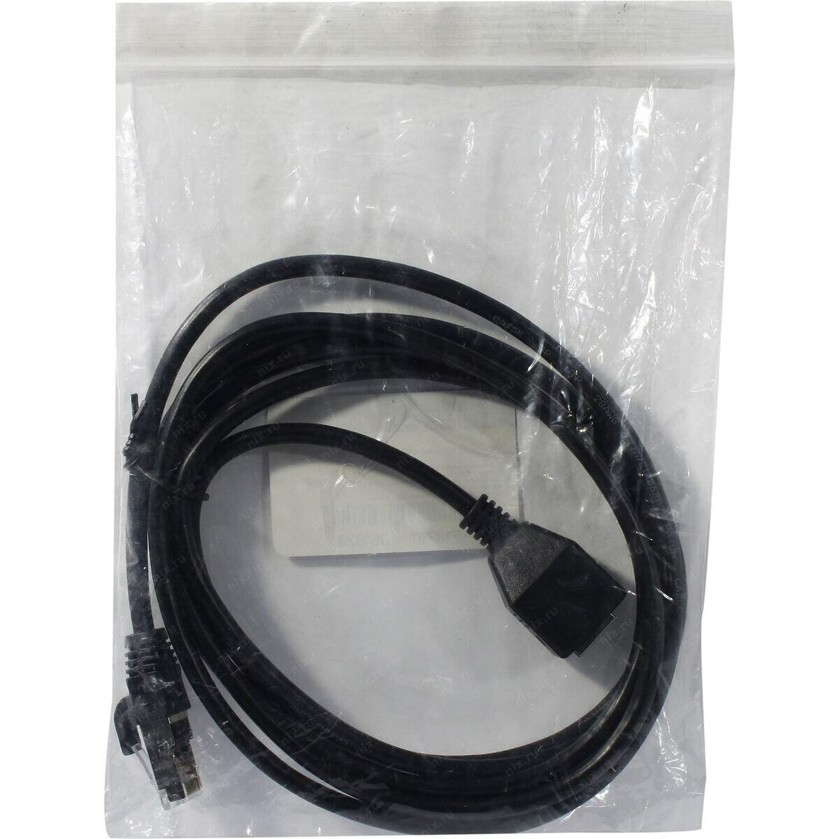 5bites PUT55-020E-BK Patch Cord удлинитель FTP кат.5e 2м, чёрный — фото 1