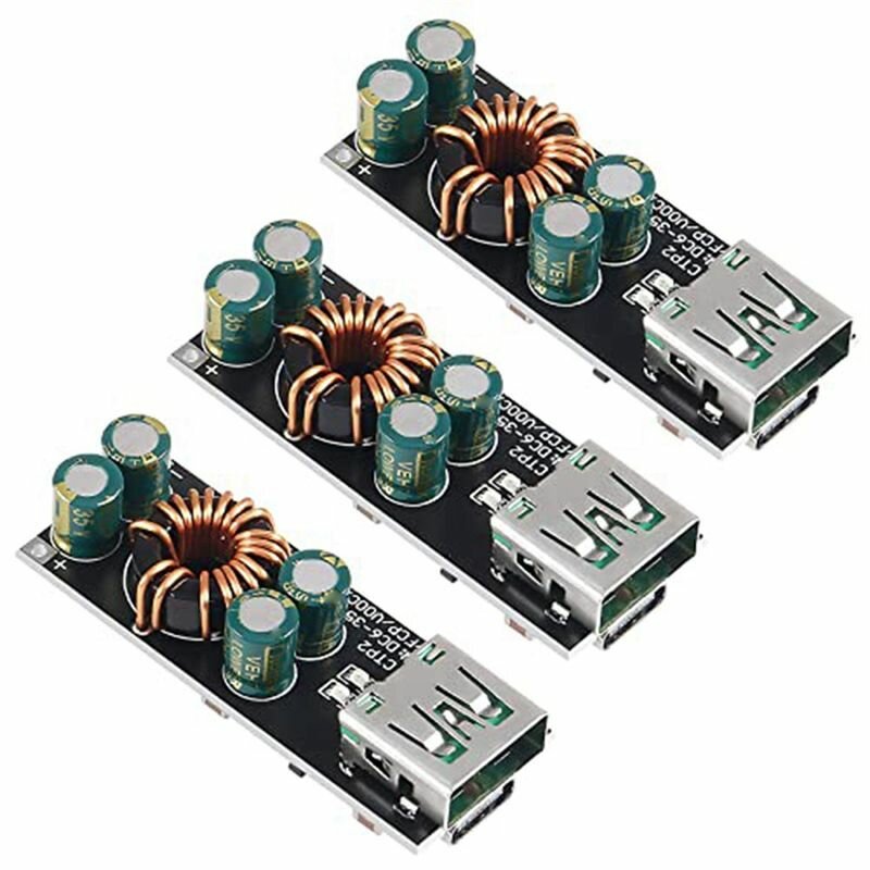 3 шт. понижающих модуля питания 60 Вт 6-35 В постоянного тока в USB Type-C 12 В 24 В