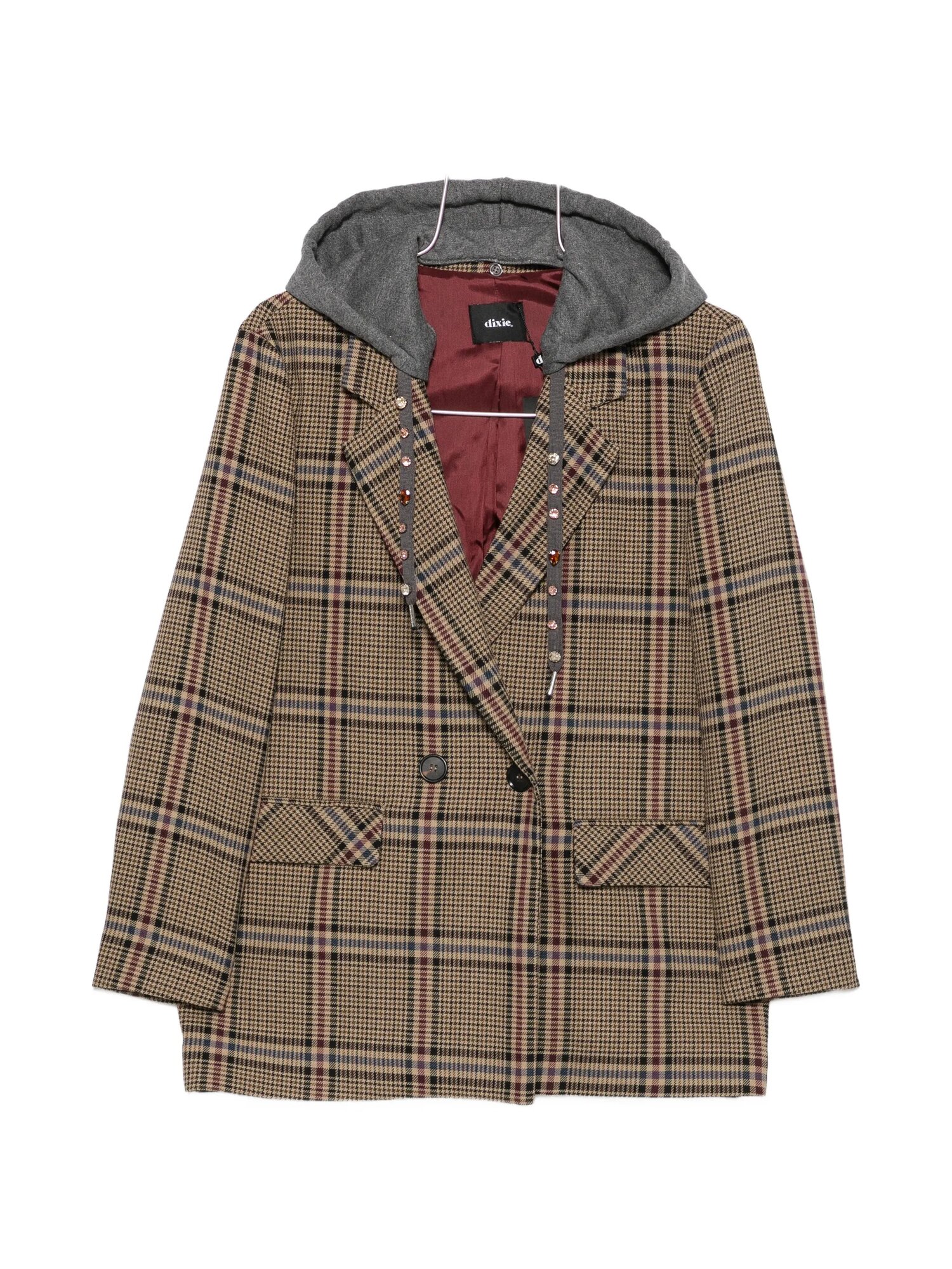 Куртка Check double-breasted jacket